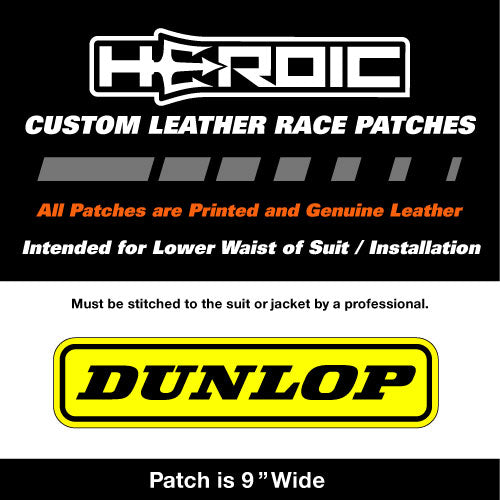 HEROIC Printed Leather Patch - Dunlop Lower Back 9in - Yellow – HEROIC ...