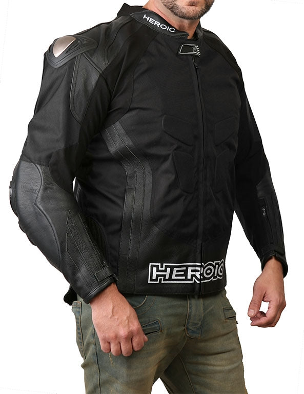 The best hybrid motorcycle race jacket cowhide and 600D – HEROIC Racing ...