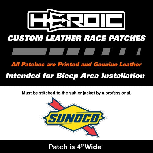 HEROIC Printed Leather Patch - SUNOCO – HEROIC Racing Apparel